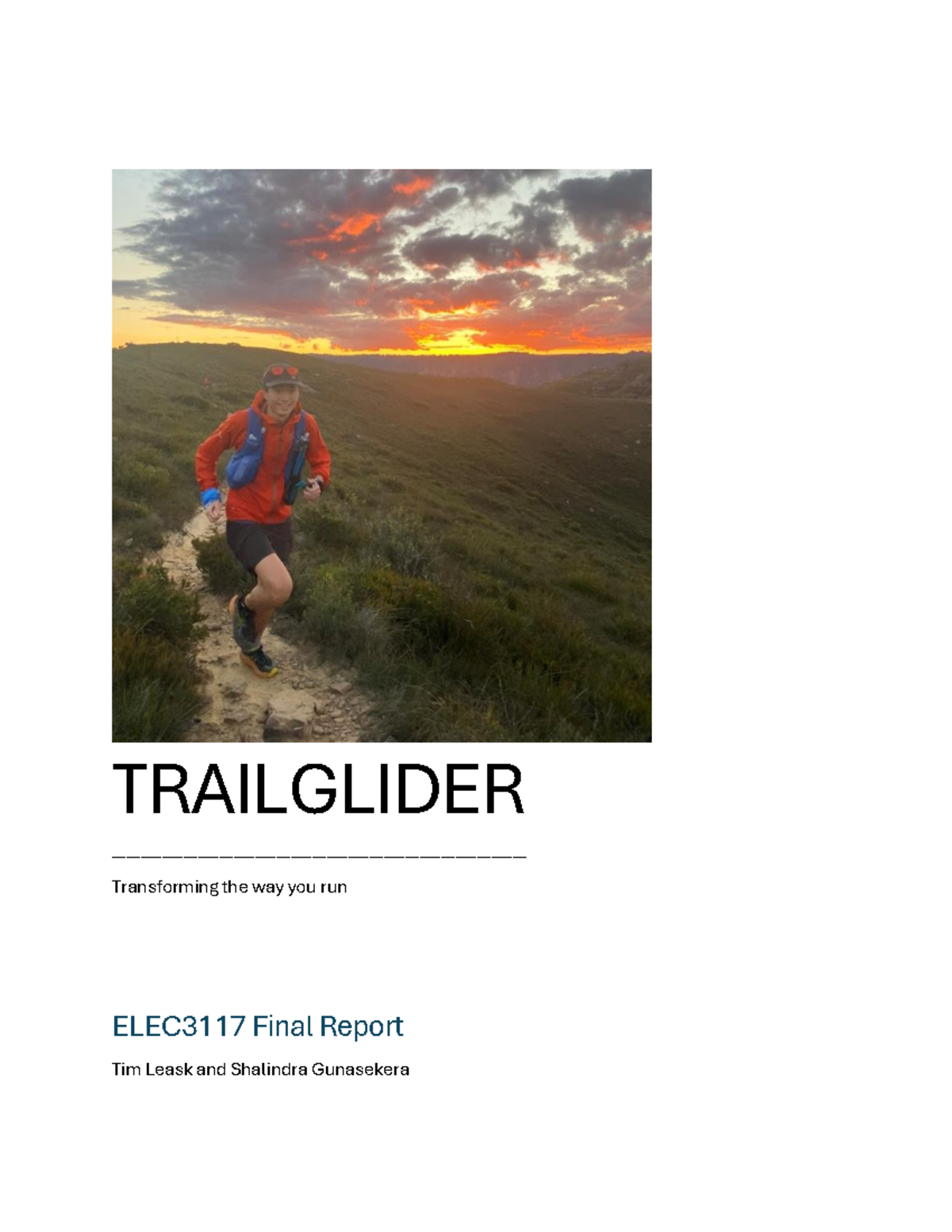 ELEC3117 Final Report: Trailglider Smartphone Stabiliser Design - Studocu
