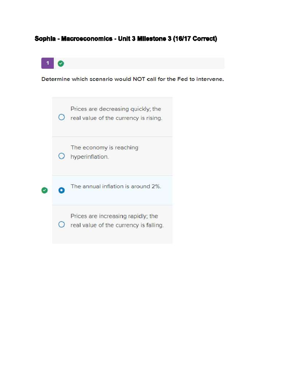 Macroeconomics Unit 3 Milestone 3 Study Guide - Studocu