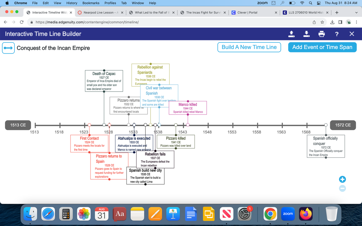 Timline - Timeline for world history edgenuity - Studocu