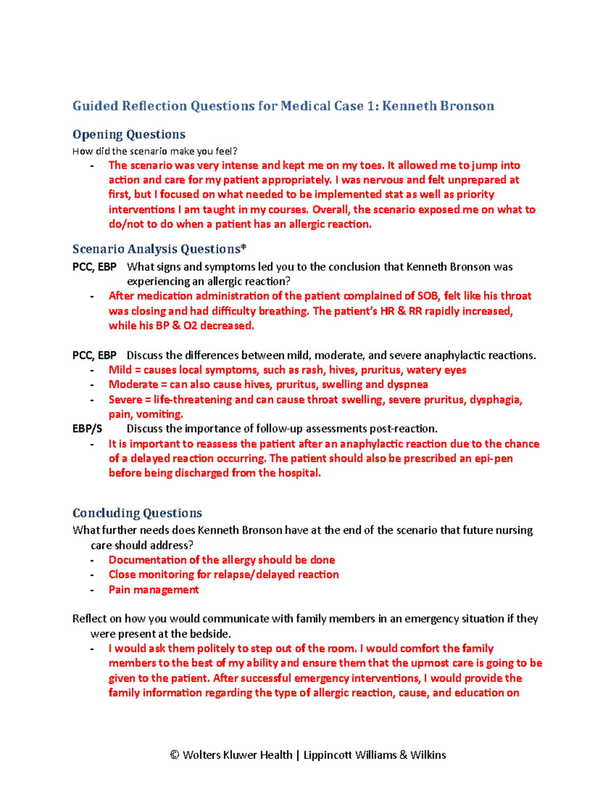 Guided Reflection Questions - Kenneth Bronson - Guided Reflection ...