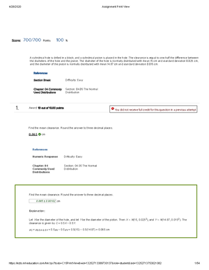 Chapter 2 Hw 1 - NOne - Score: 240/240 Points 100 % According to a ...