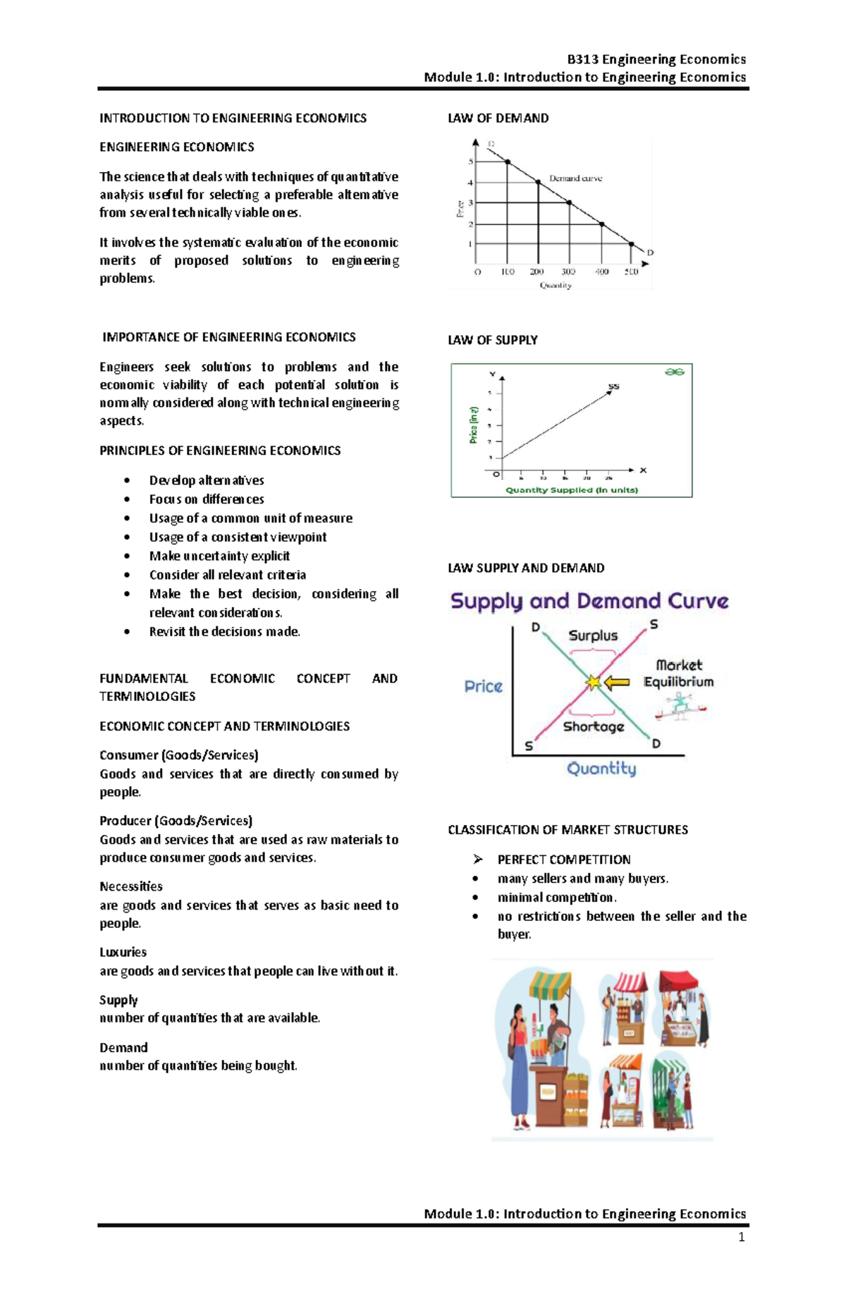 B313 Engineering Economics Module 1.0: Intro to Economic Principles ...