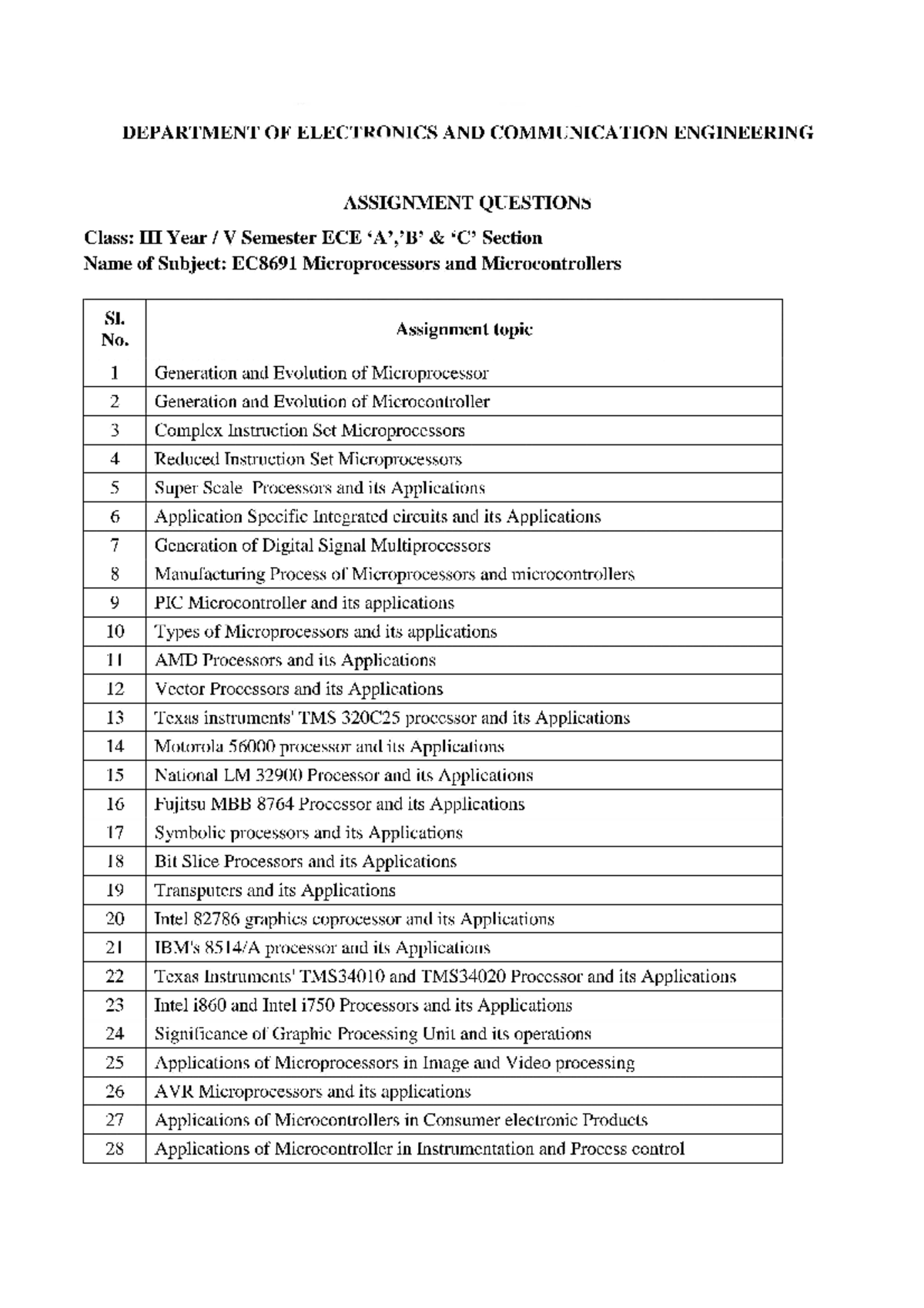 Microcontroller and basics assignment - Microprocessor - Studocu