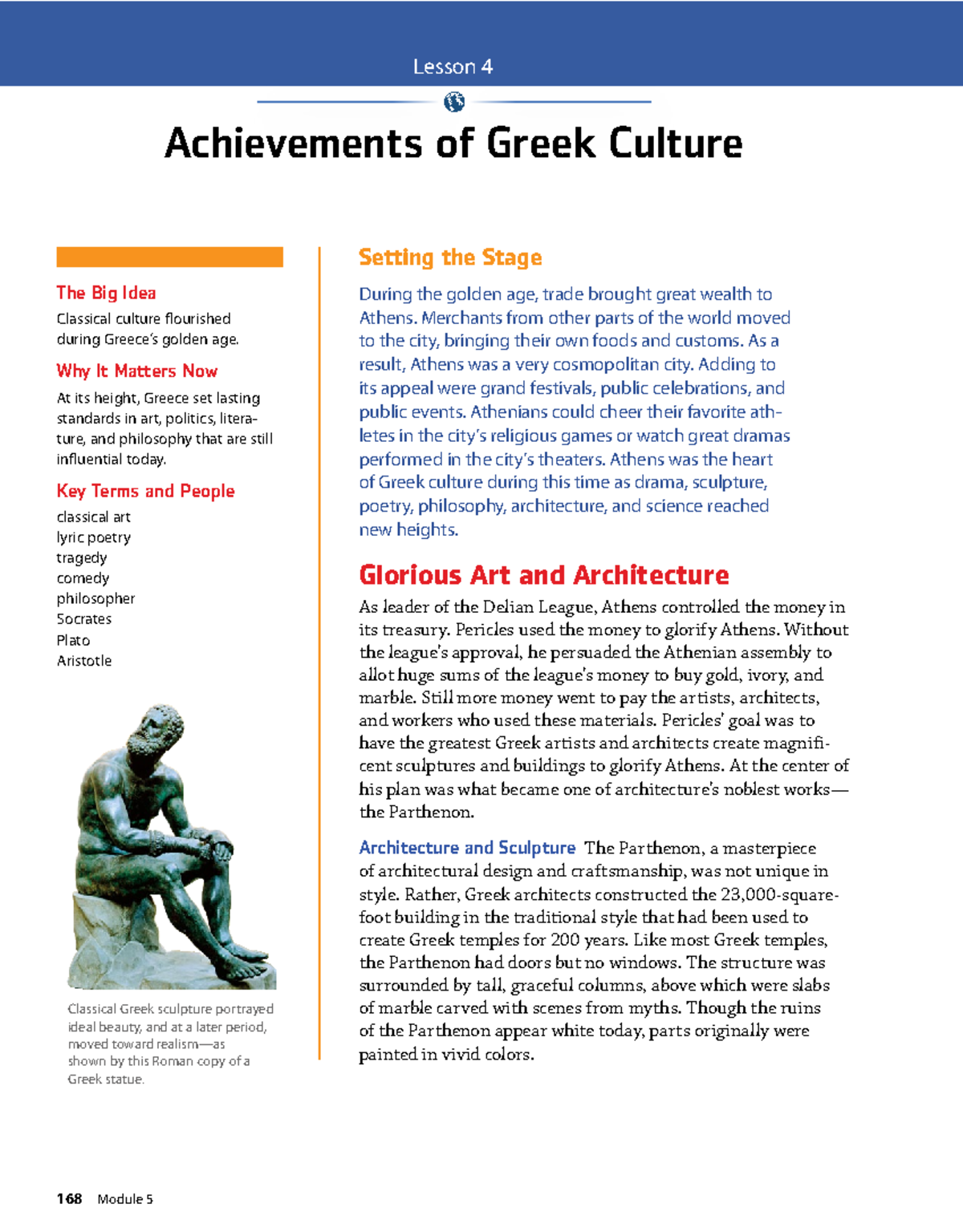 Classical Greek Culture: Achievements in Art, Philosophy, and ...