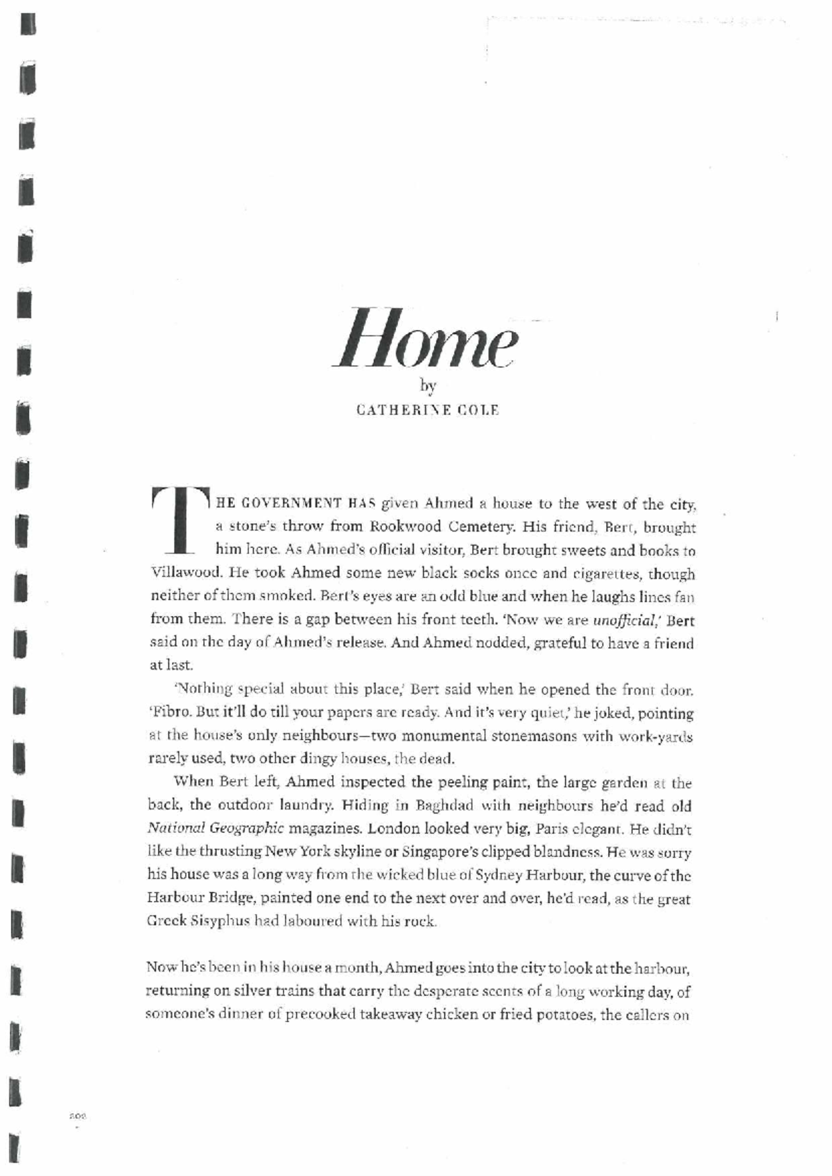 Home: A Journey of Ahmed by Catherine Cole (ENG 203) - Studocu
