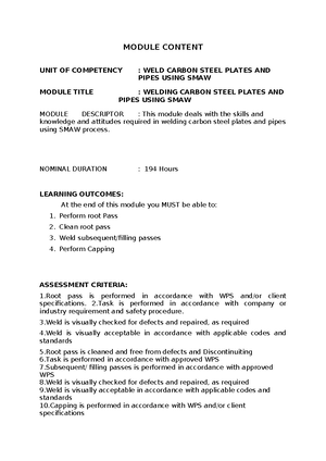 Session PLAN - TM1 - SESSION PLAN Sector : Metals and Engineering ...