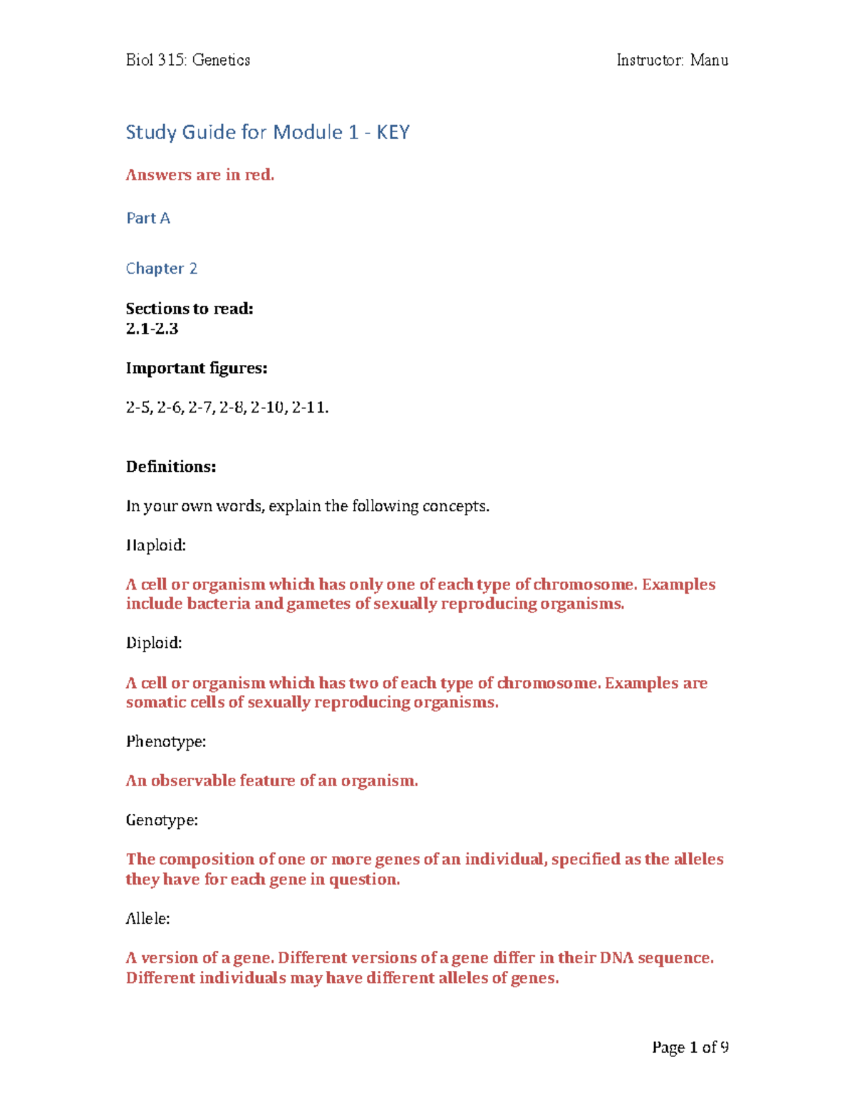 Module 1 Study Guide Part A - Key Concepts and Definitions - Studocu