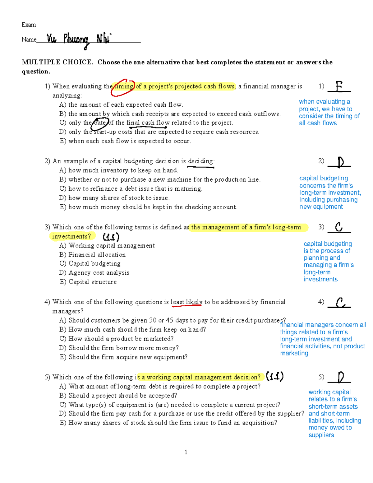 Quiz CH1 Answers - Financial Management Concepts - Studocu