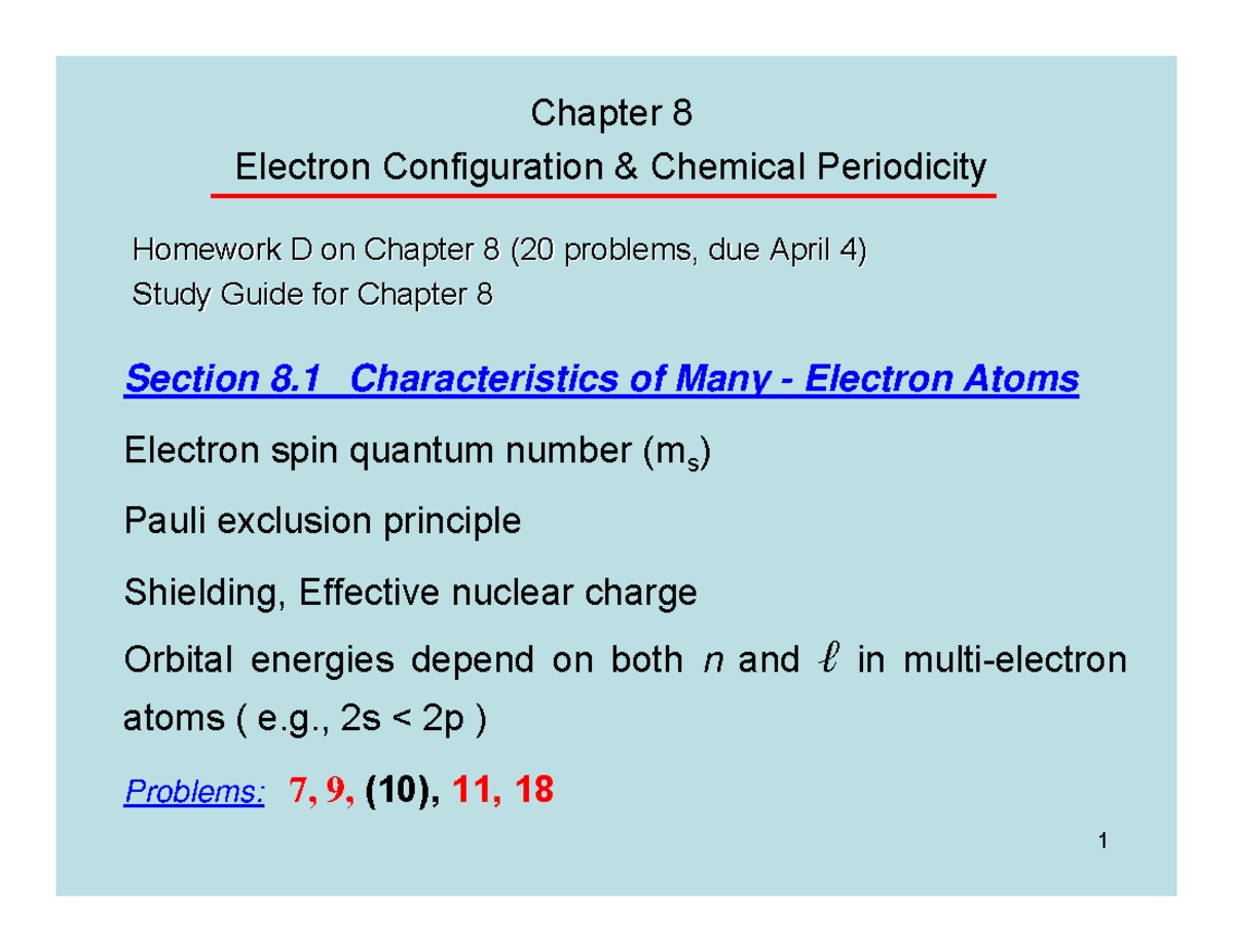Periodic Trends in Ionization Energies and Atomic Size - Chem 101 Ch 8 ...