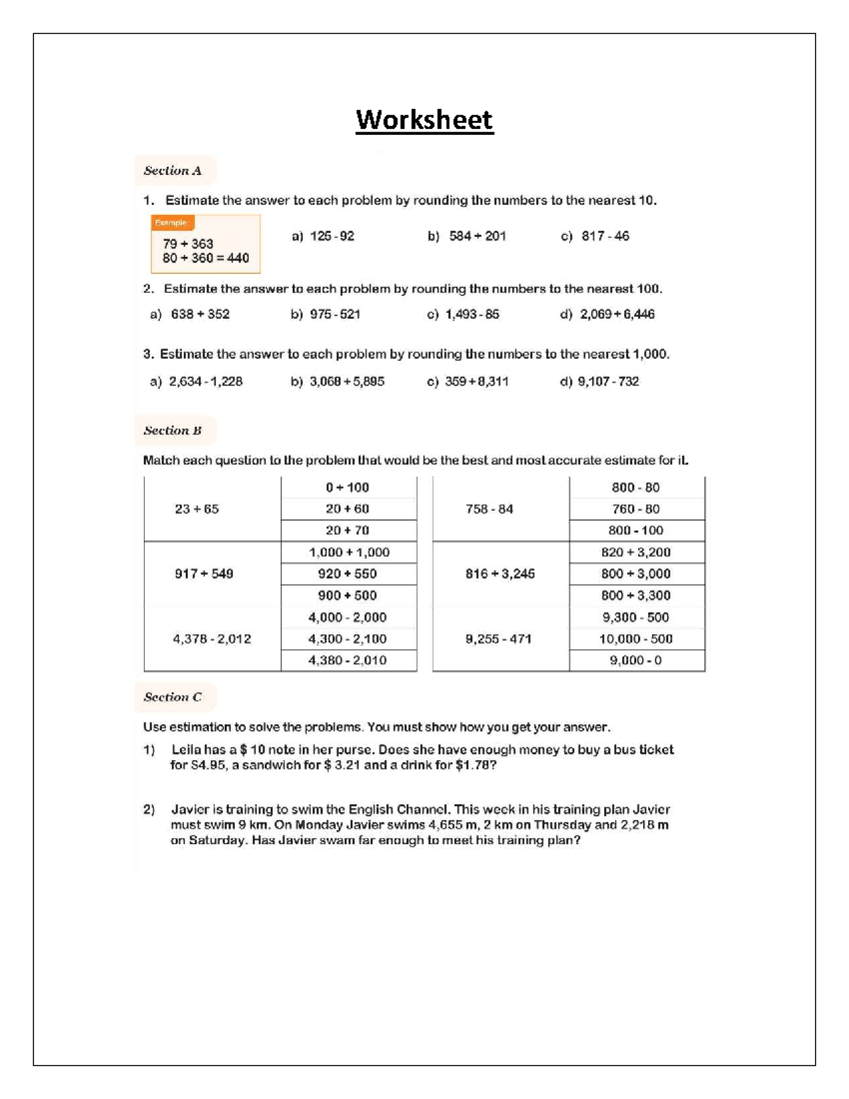 Worksheet 05 - Estimation Techniques and Problem Solving - Studocu