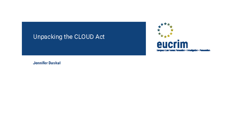CLOUD Act Analysis: Implications for Data Privacy and Law Enforcement ...