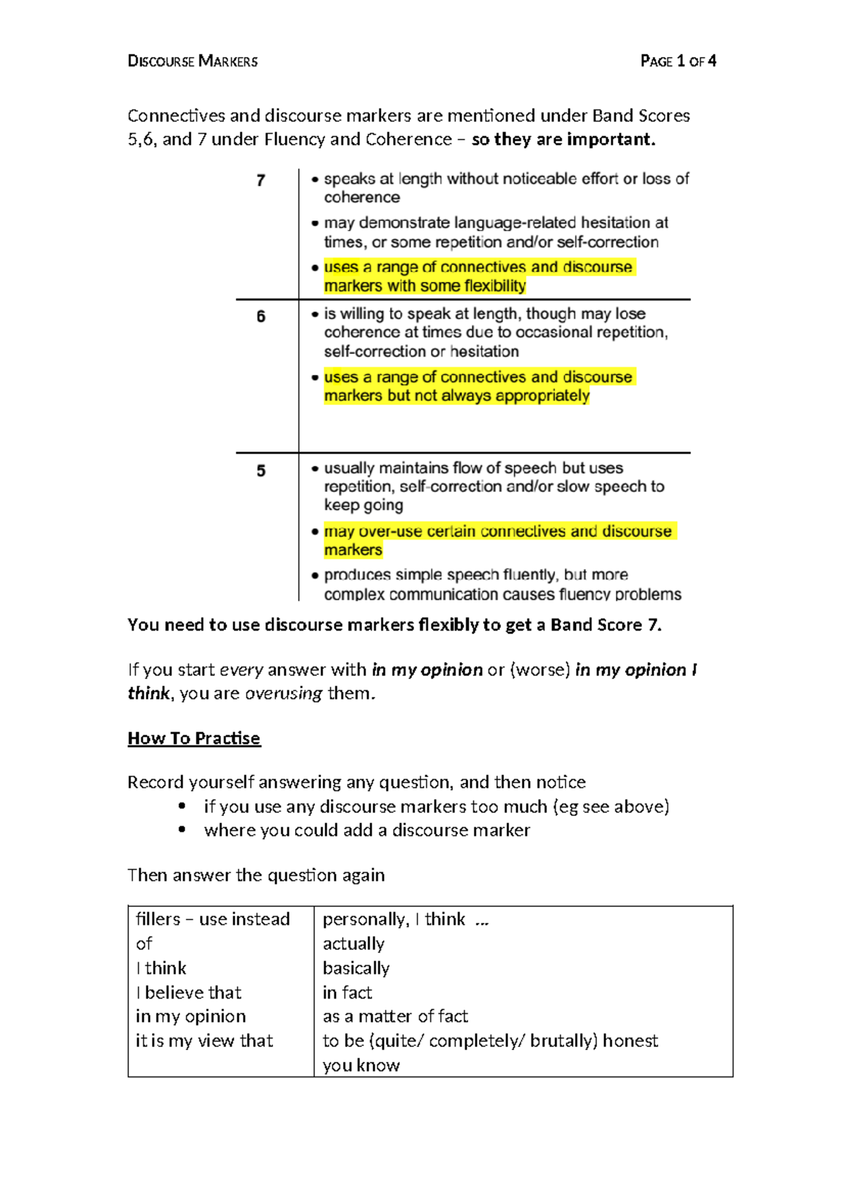 Lesson 6 discourse markers - Connectives and discourse markers are ...