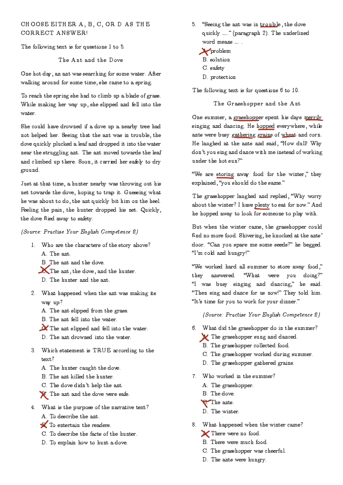 Narrative Text and Simple Past Tense Practice (ENG 101) - Studocu