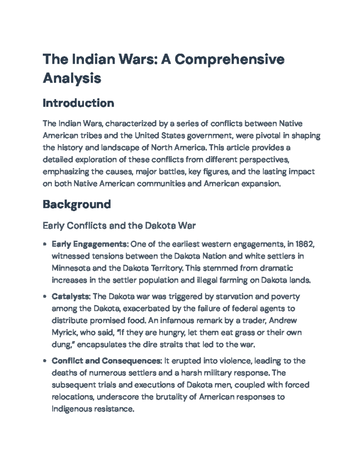 The Indian Wars (HIST 301): Key Battles & Cultural Impact Analysis ...