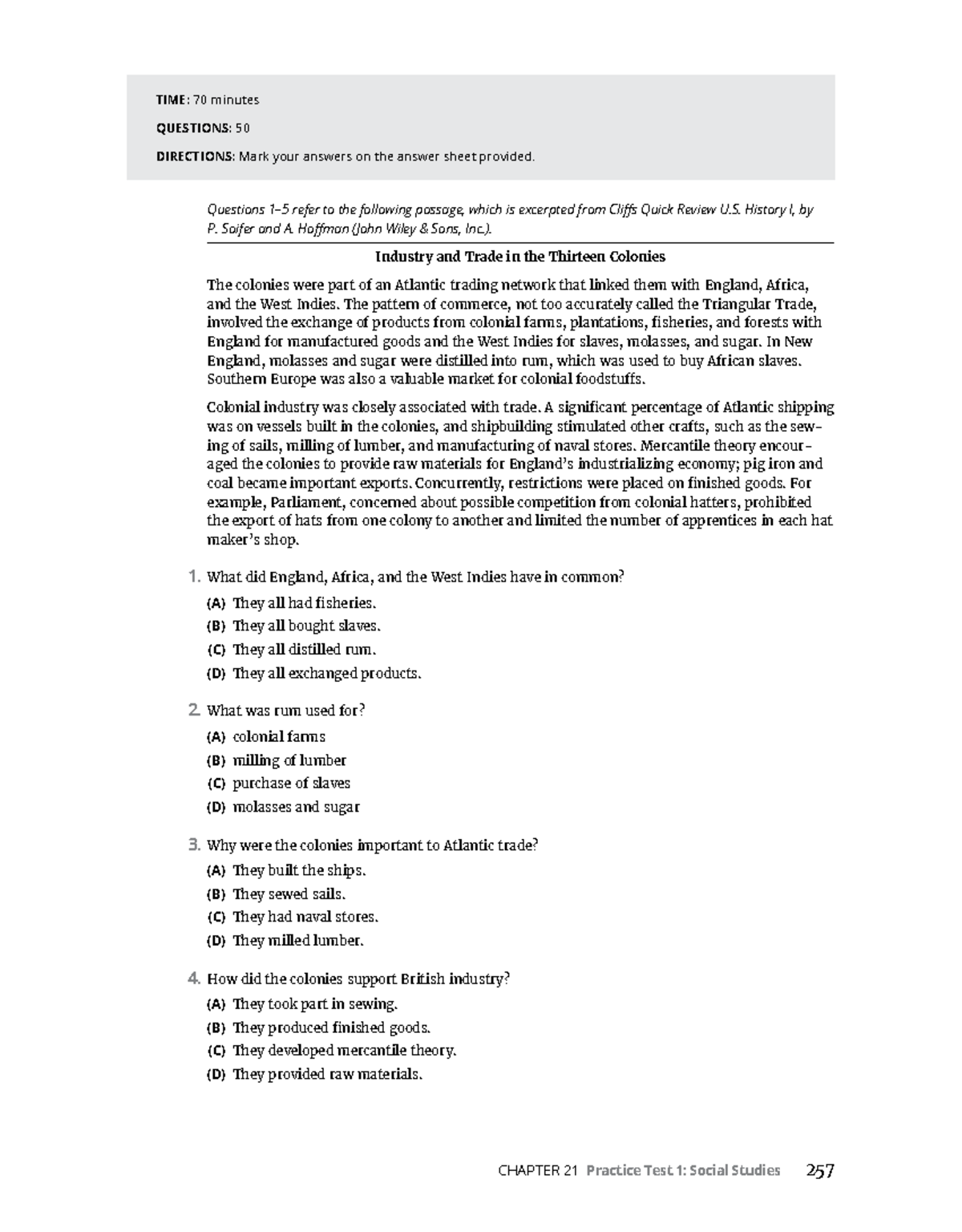 Social Studies 5: Practice Test on U.S. History and Government - Studocu