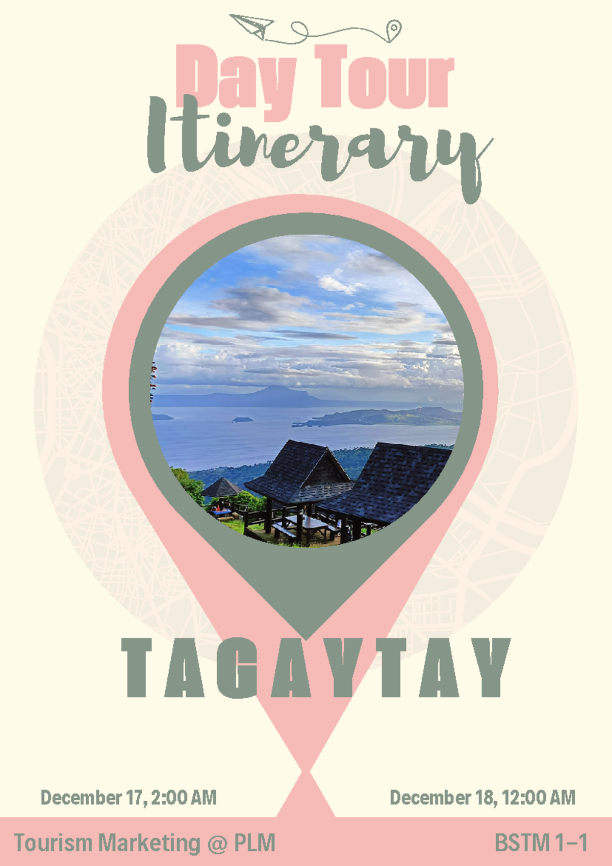 Tagaytay itinerary - Use this for your upcoming tours - Day Tour T A G ...