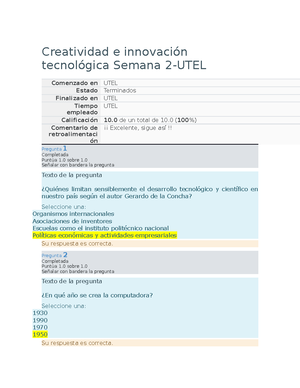 Mod Ex Sem6 Cre In - Exm - Creatividad e innovación tecnológica ...