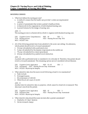 Chapter 12 TEST - ch 12 - Chapter 12: Vital Signs Cooper: Foundations ...