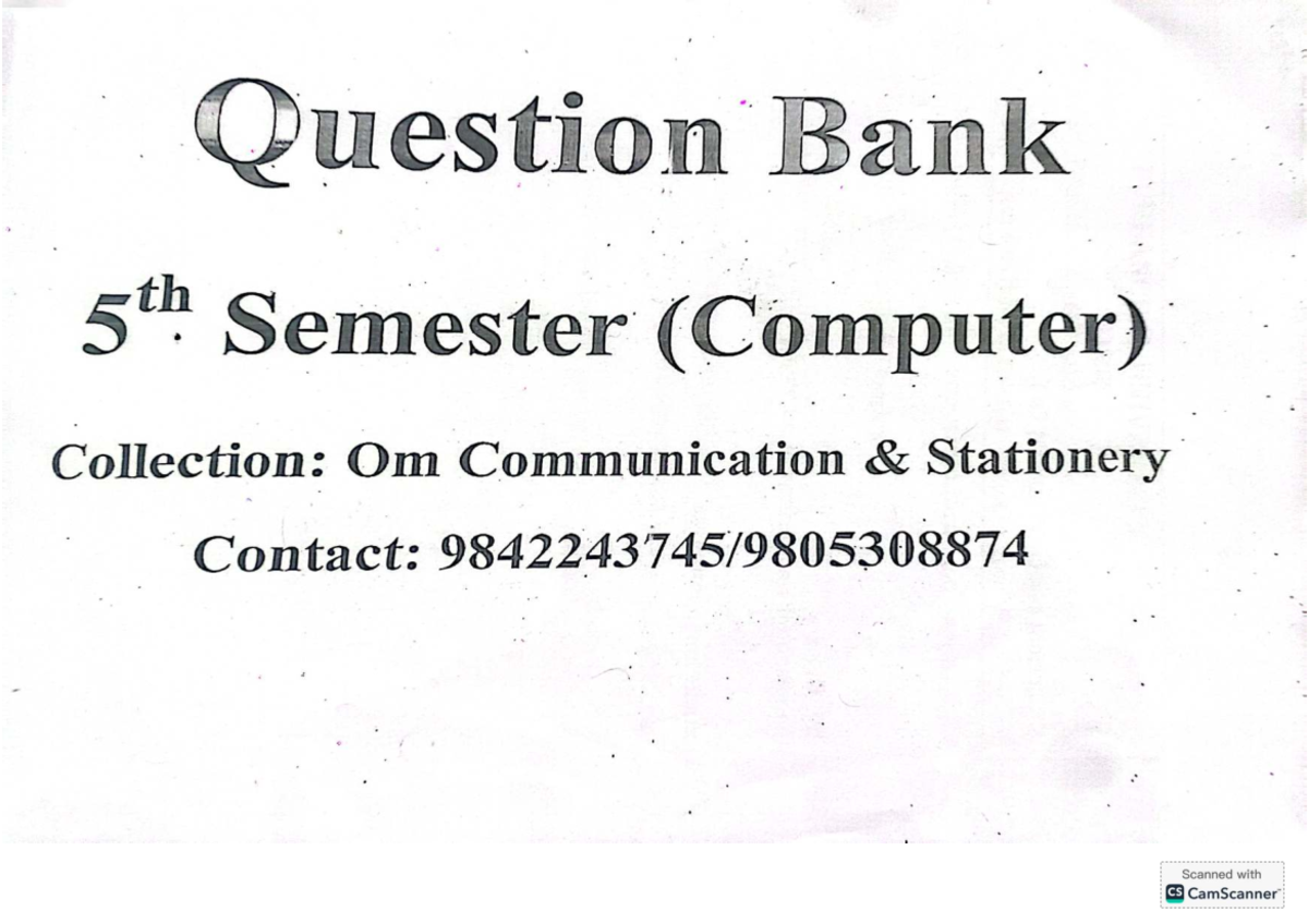 BEG371CO: Algorithm Analysis Design Question Bank for 5th Semester ...