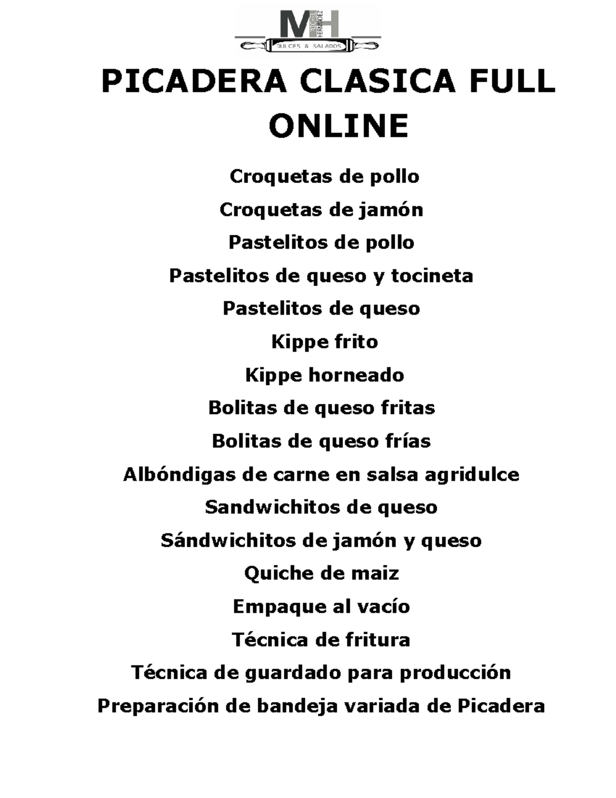 PICADERA CLÁSICA: Recetas de Croquetas y Pastelitos Online - Studocu