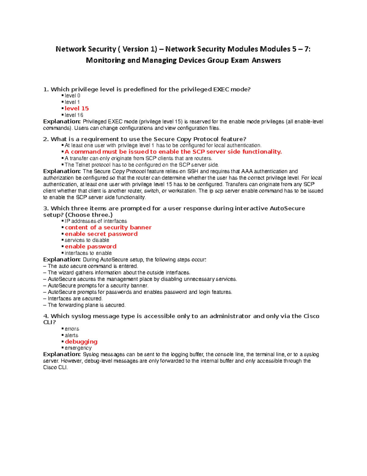 Ccna 3 V7 Modules 1 2 Ospf Concepts And Configuration Exam Answers Enterprise Networking