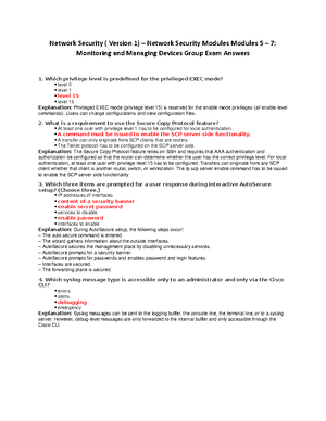 25.3.11 Packet Tracer – Logging from Multiple Sources (Answers) - 25.3 Packet Tracer – Logging ...