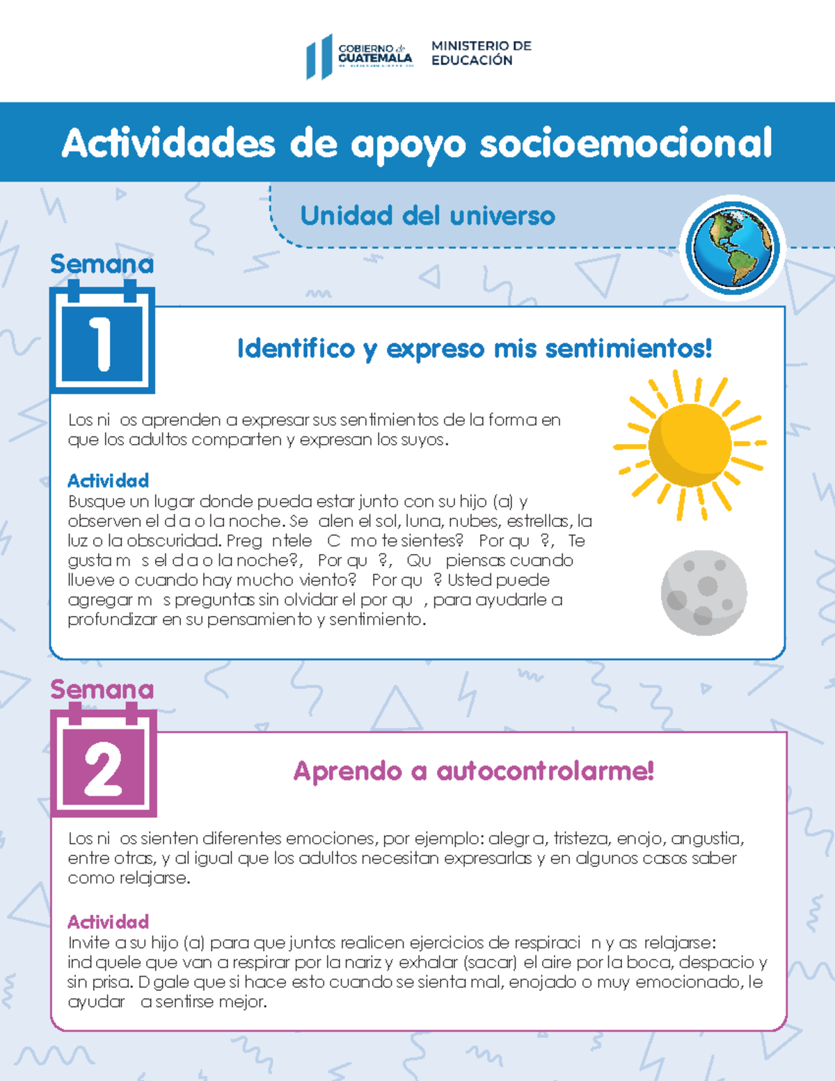 Unidad-3 Soy parte del universo - Unidad del universo Semana ...