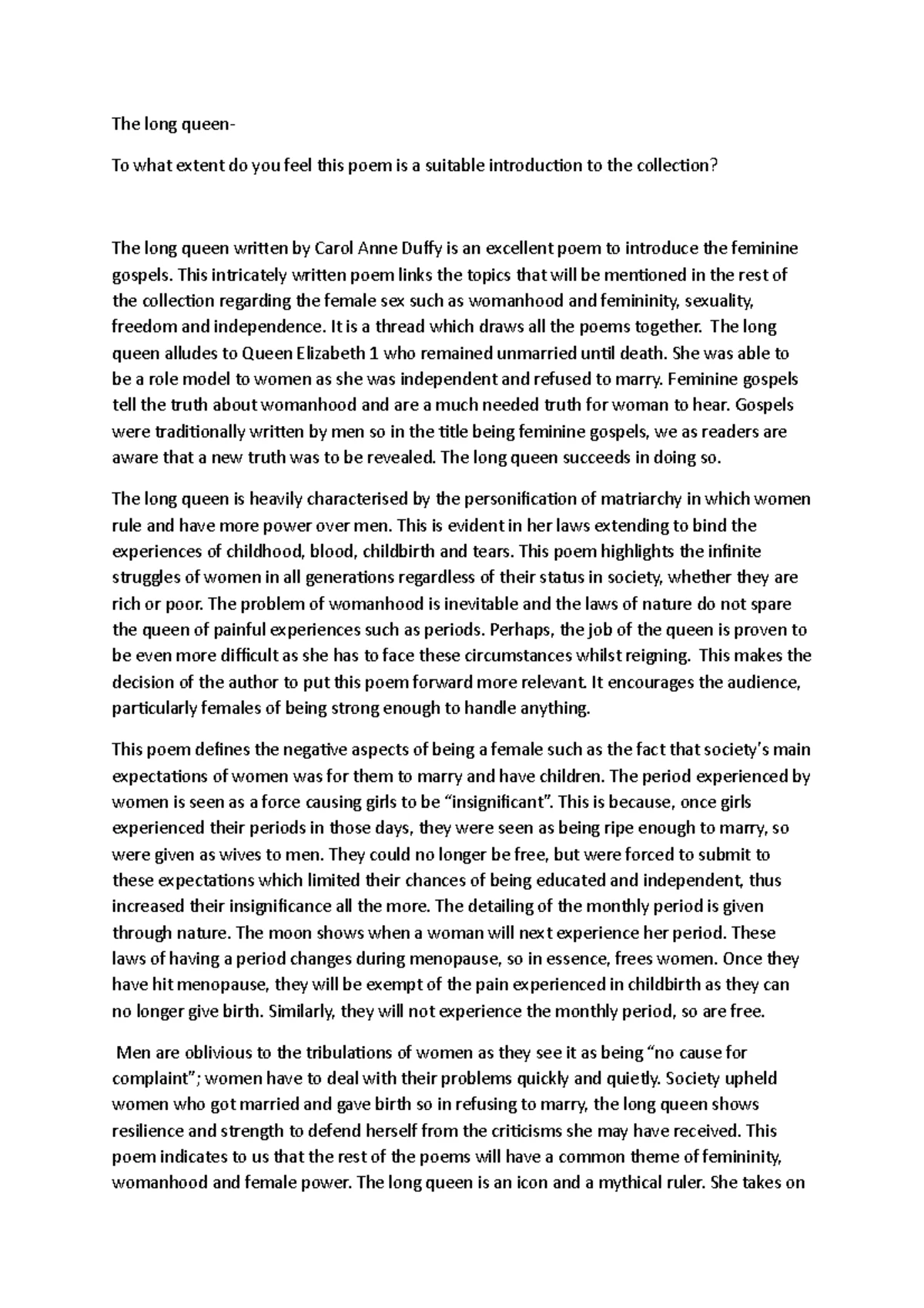 Sociology Essay Structuring Guide: 10, 20 Markers Plans - Studocu