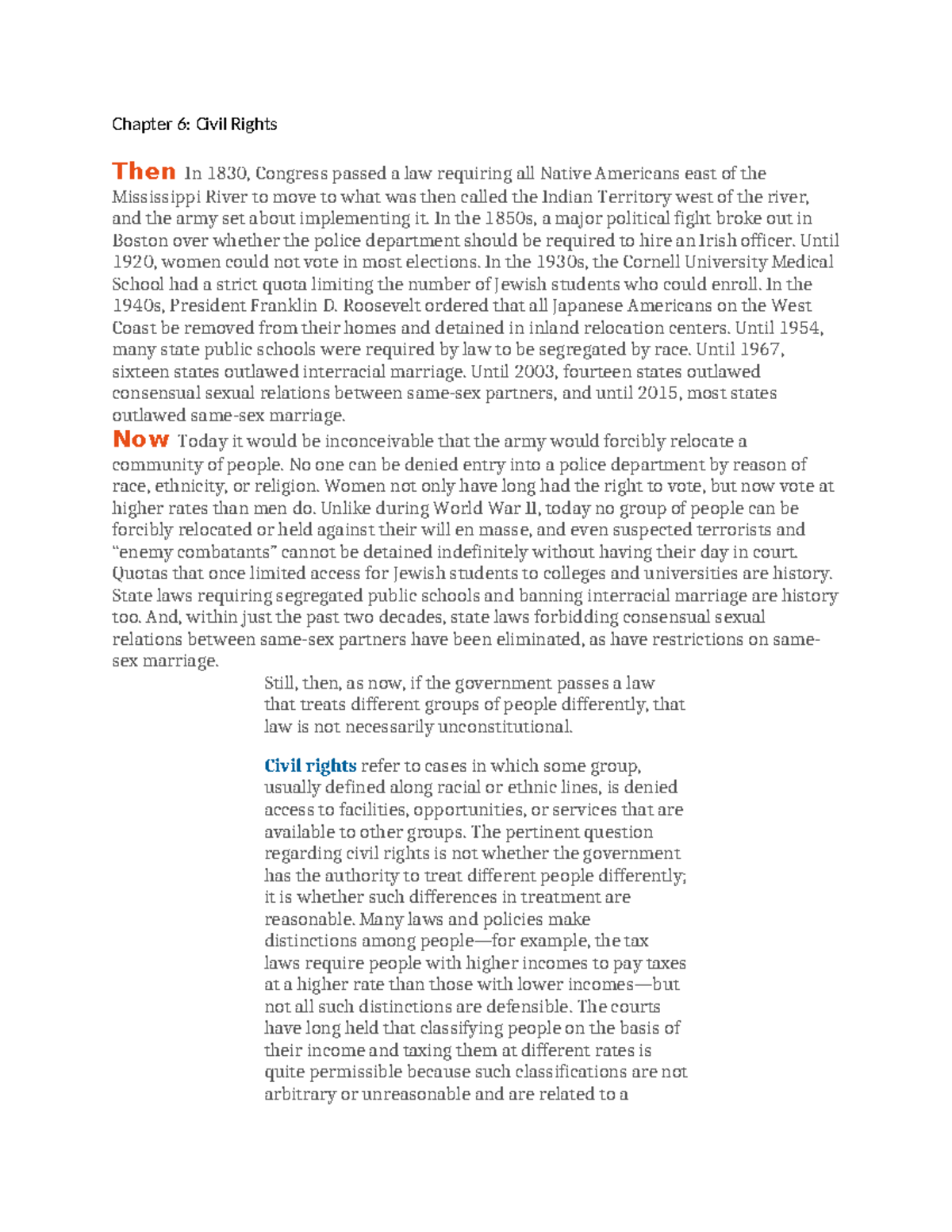 Chapter 6: Civil Rights Progress and Supreme Court Cases - Studocu