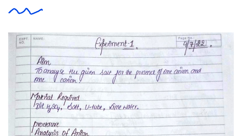 Class XII Chemistry Practicals Notes - Studocu