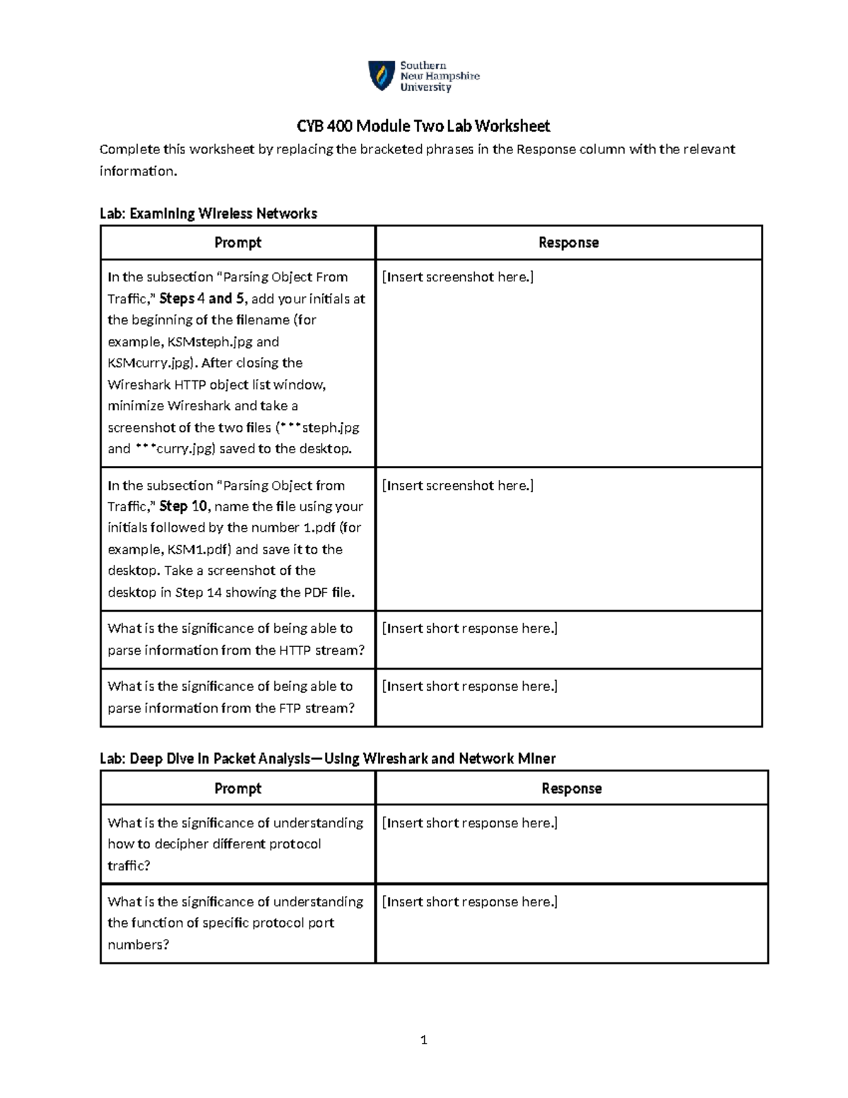 CYB 400 Module Two Lab Worksheet: Wireless & Vulnerability Scanning ...