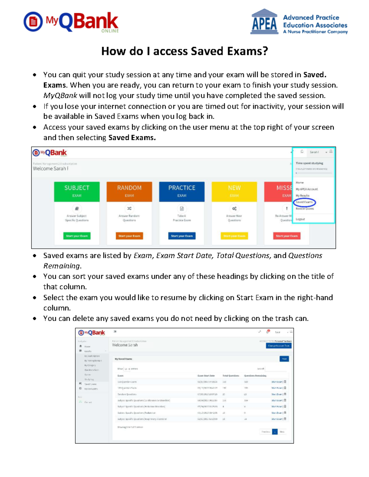 4 Accessing Saved Exams: A Guide to Resuming Your Study Sessions - Studocu