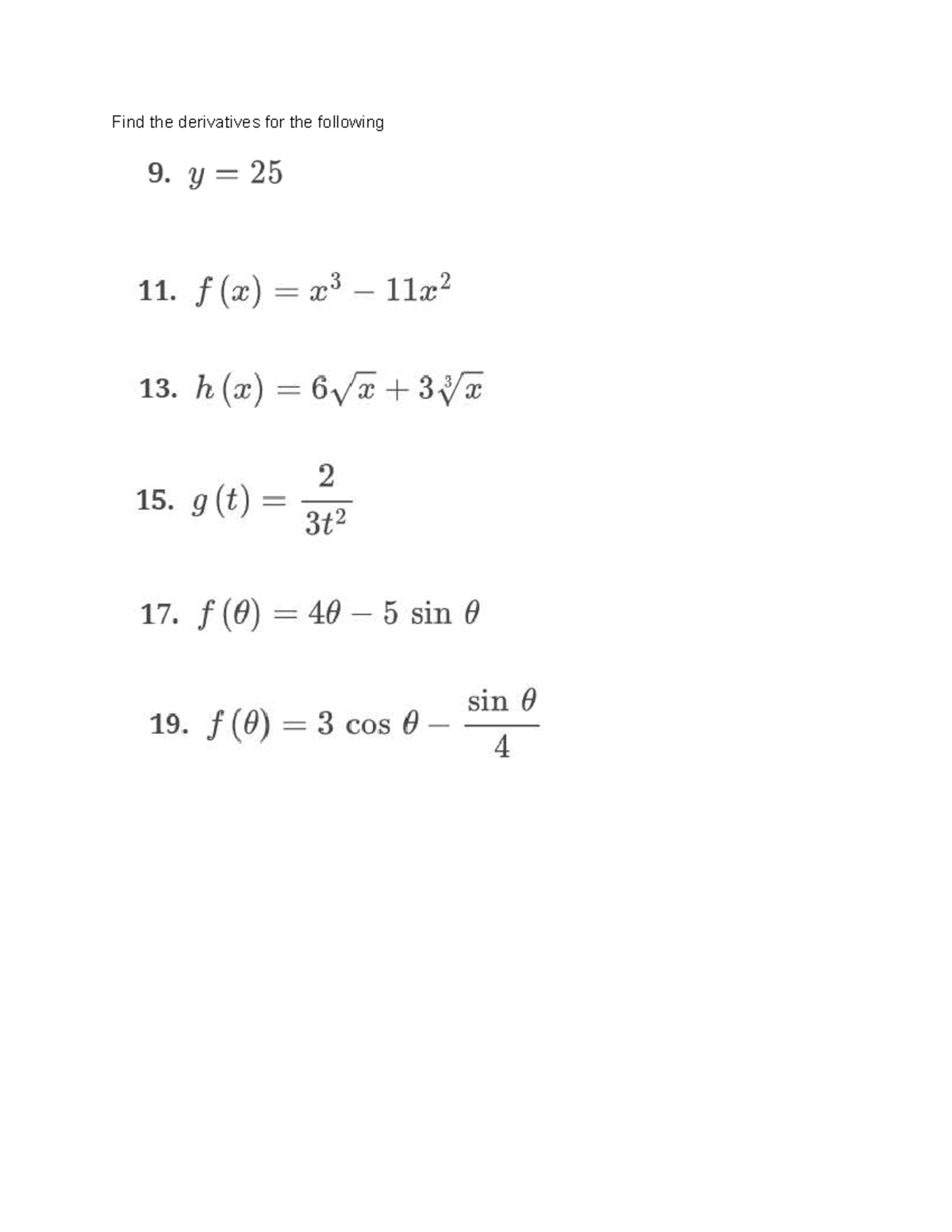 Calculating Derivatives: A Step-by-Step Guide - NSG170 - Find the ...