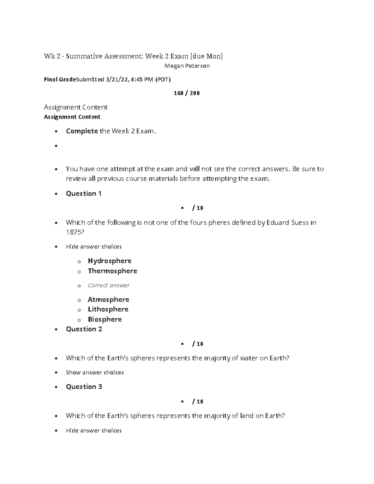 Wk 2 Summative Assessment Test: Exam Questions and Answers - Studocu