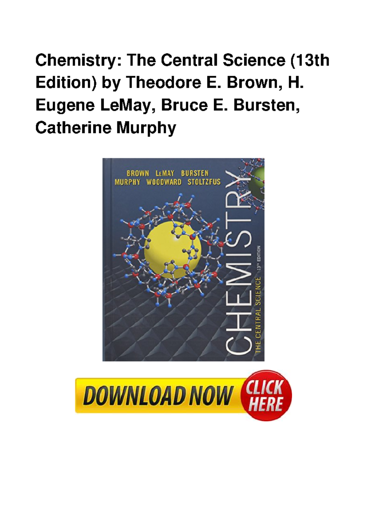 Chemistry The Central Science 13th Editi - Chemistry: The Central ...