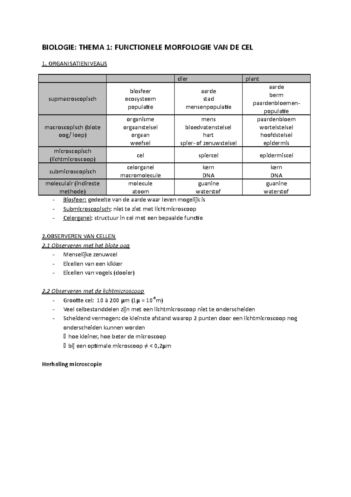 Biologie: Samenvatting van Celademhaling en Energietransfer - Studocu