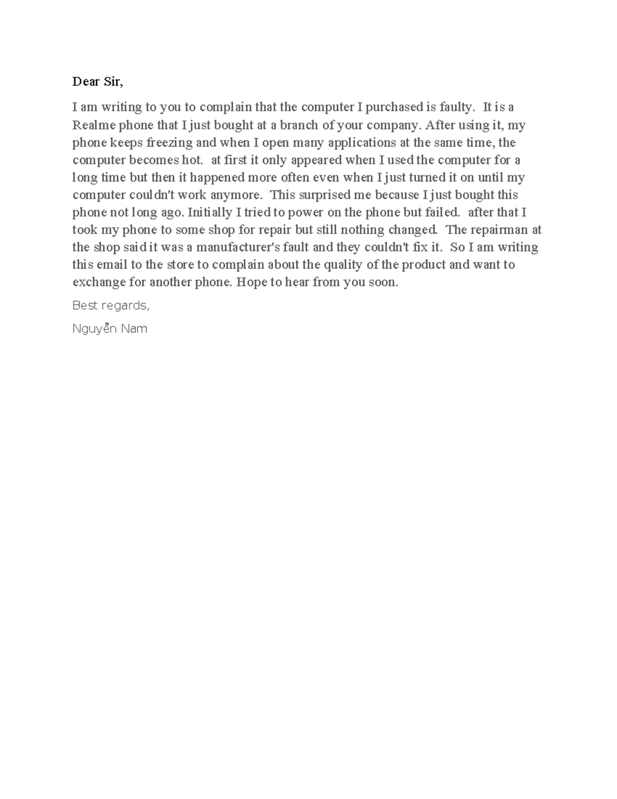 Complaint Letter for Faulty Realme Phone - 179832 d42011 35 t4271l9 ...