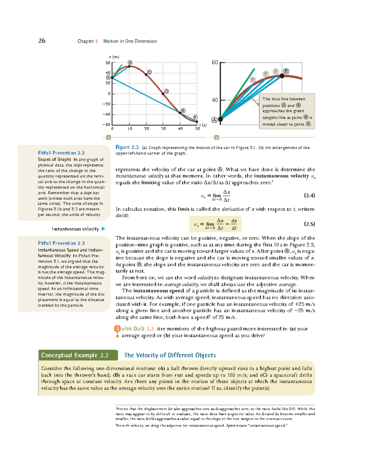 **PHYS 101: Chapter 2 - Motion in One Dimension Study Notes** - Studocu