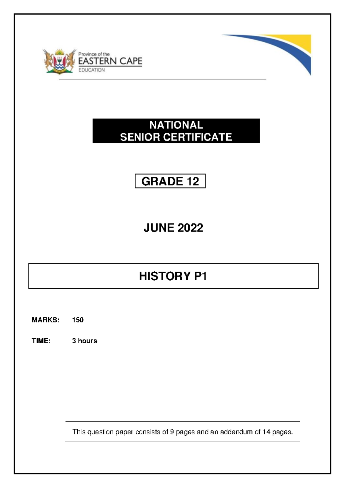 History P1 GR12 Final Exam June 2022: Cold War & Civil Rights - Studocu