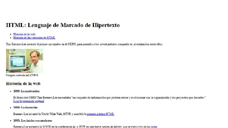 HTML: Historia de la Web y Evolución de Versiones - Studocu