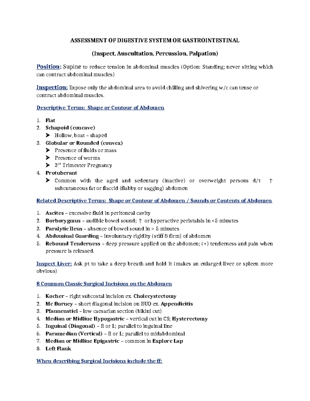 GIT-Assessment: Comprehensive Guide to Gastrointestinal Examination ...
