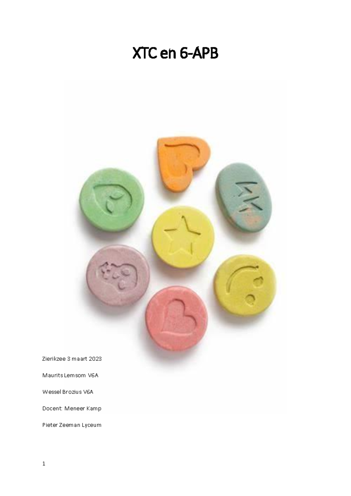 Profielwerkstuk V6A: Vergelijking van XTC en 6-APB Synthese en Effecten ...