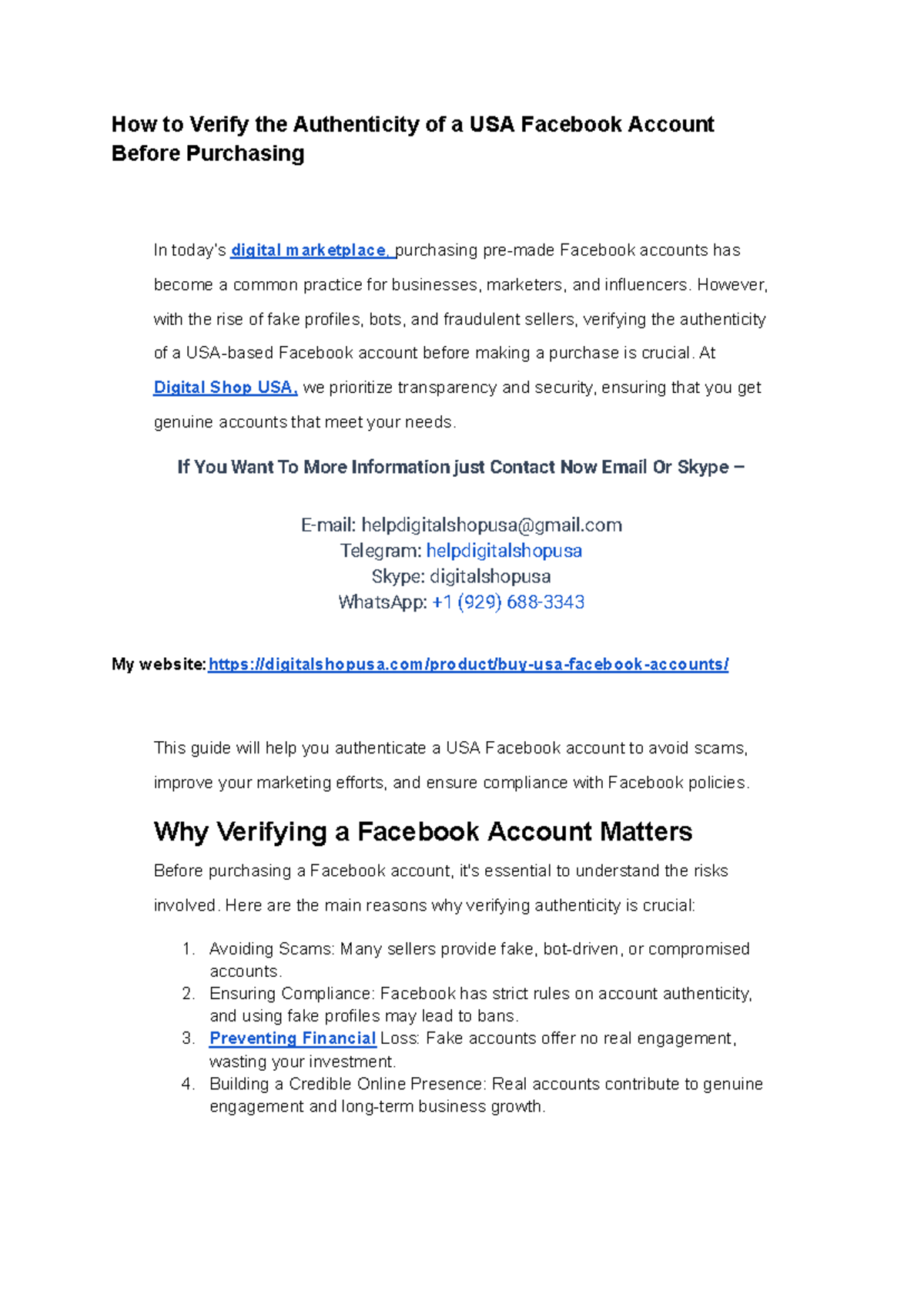 How to Verify the Authenticity of a USA Facebook Account Before ...