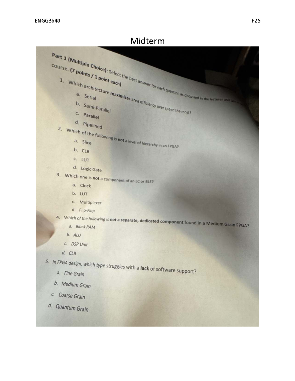 ENGG3640 Midterm Exam Review F25 - Studocu