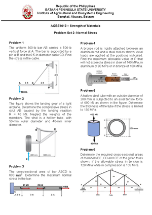Problem Set 5 - Strain Relationship - Problem 1 During a stress-strain ...