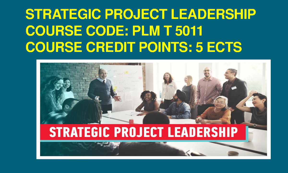 Strategic Project Leadership Overview and Key Concepts - PLM T 5011 ...