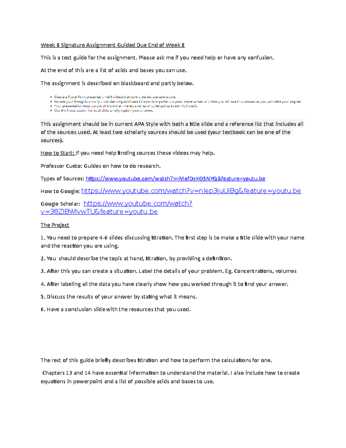 Week 8 Signature Assignment Guide Week 8 - Week 8 Signature Assignment Guided Due End of Week 8 ...