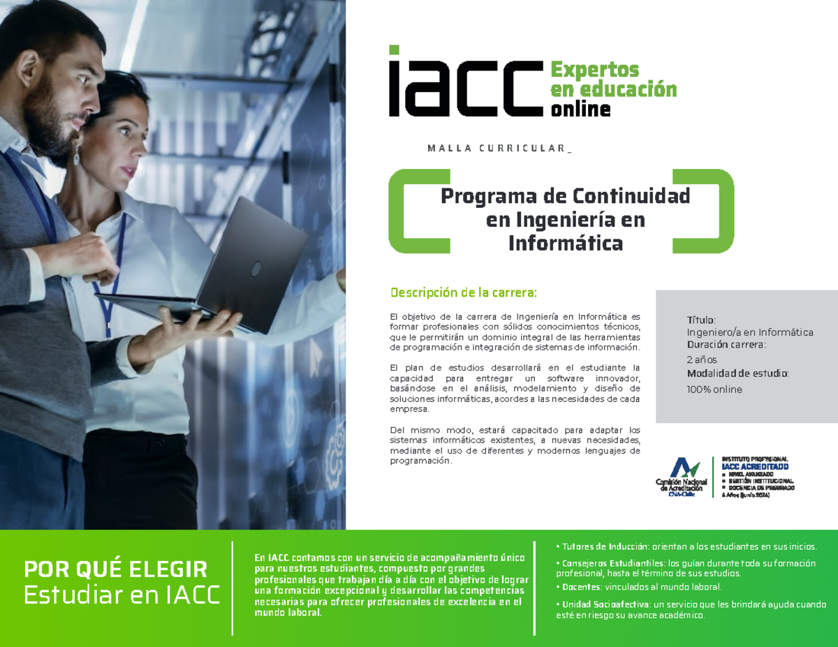 Malla Curricular Programa de Continuidad Ingenieria en Informatica - Programa de Continuidad en ...