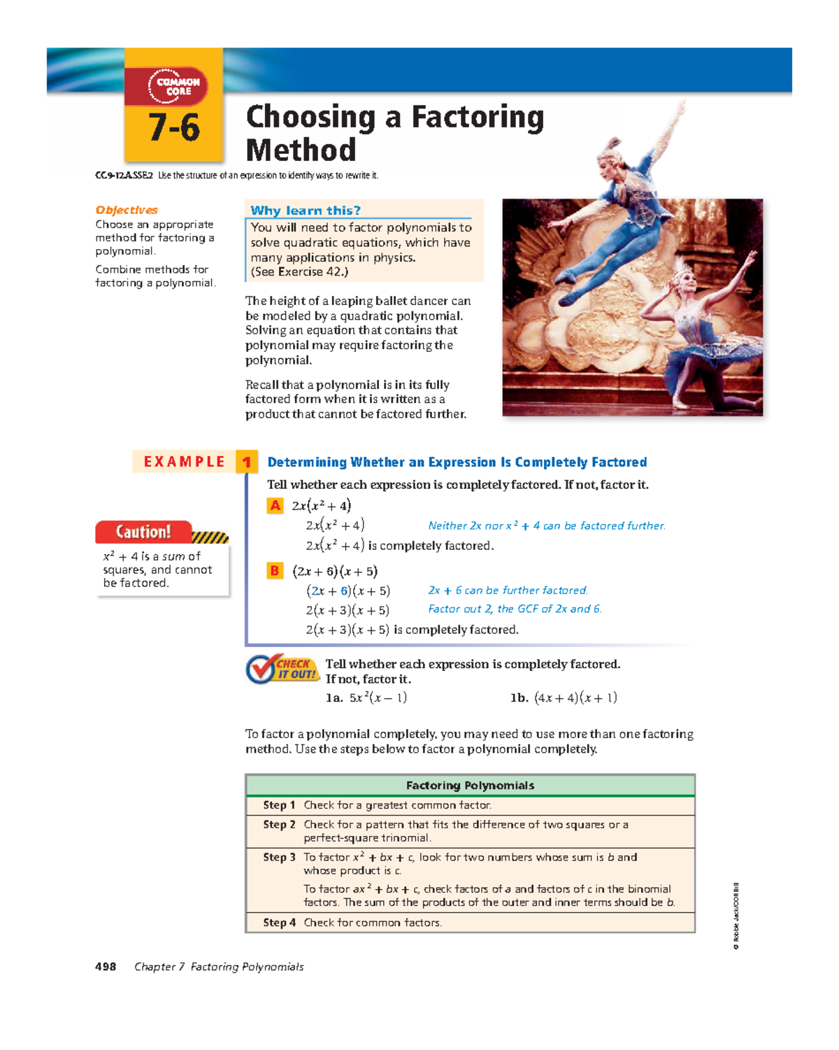Chapter 7-6: Choosing a Factoring Method in Polynomials - Studocu
