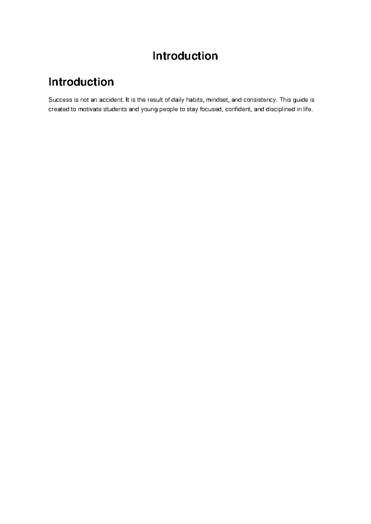 10 Page Motivational Guide for Students: Success Habits & Discipline ...